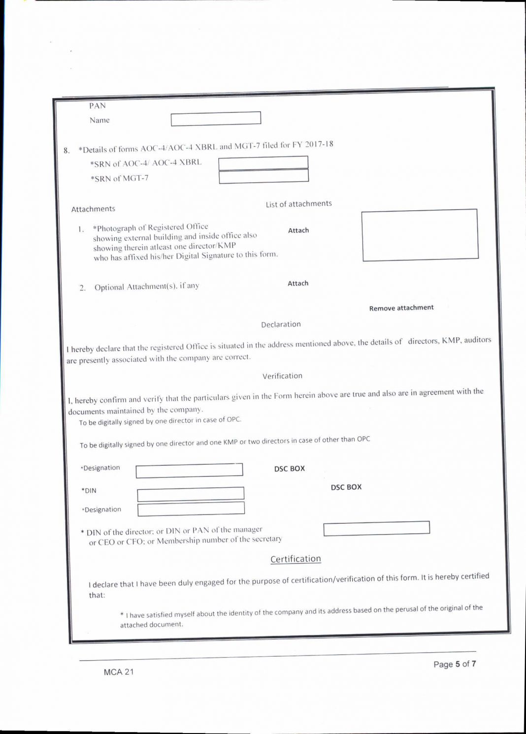E-Form Active INC 22A Geo-Tagging - Virtual Auditor Learning Centre